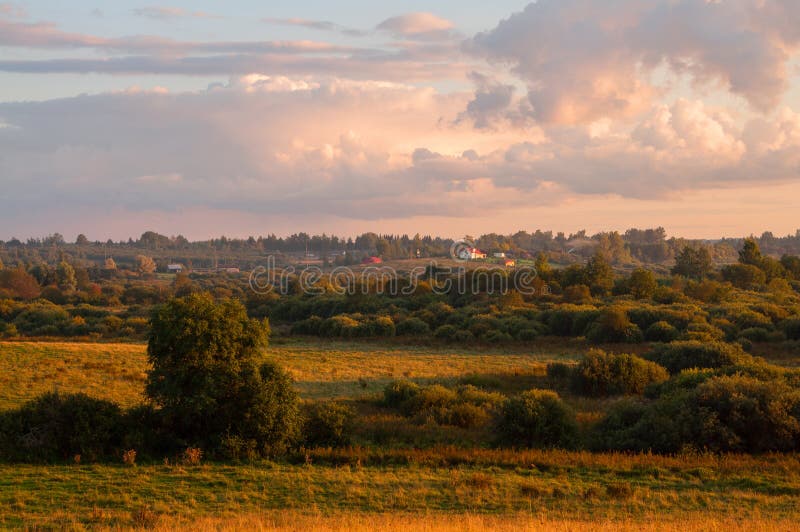 Beautiful Nature Rural Landscape Stock Photo - Image of nature, farm ...