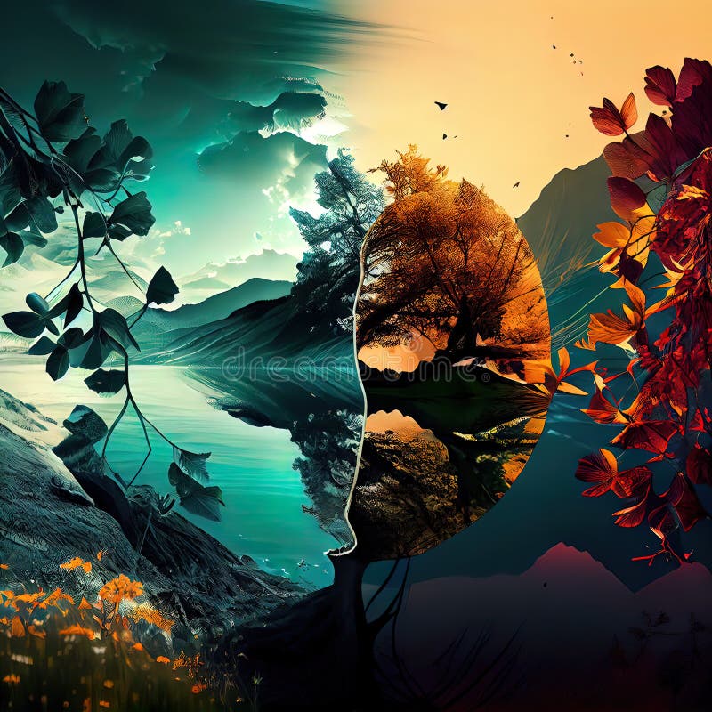 Beautiful Nature Wallpaper stock illustration. Illustration of ...