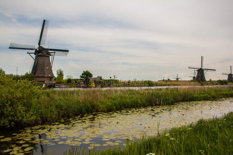 Beautiful Netherlands Landscape Stock Image - Image of unesco, water ...