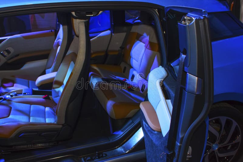 Beautiful New Car Interior. Stock Photo - Image of dashboard, chrome ...