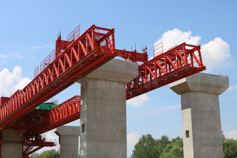 New Highway Bridge Under Construction Stock Photo - Image of highway ...