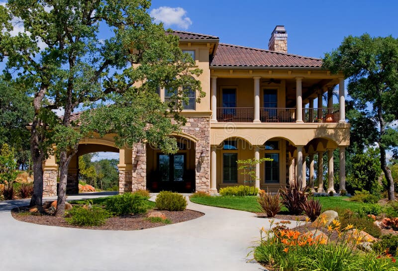 Beautiful new house stock image. Image of home, brick - 4293883