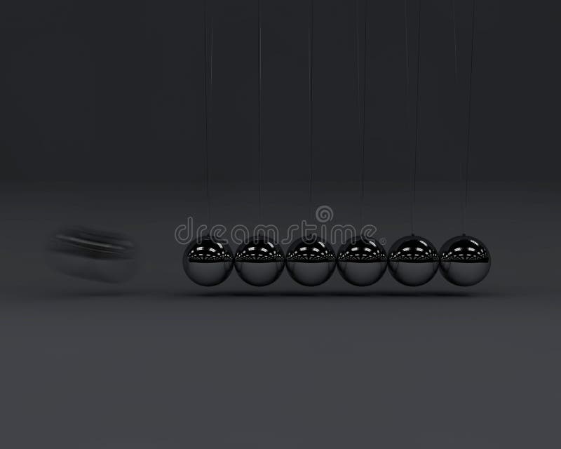 Beautiful Newtonian Ball, Object Collision Experiment Stock ...