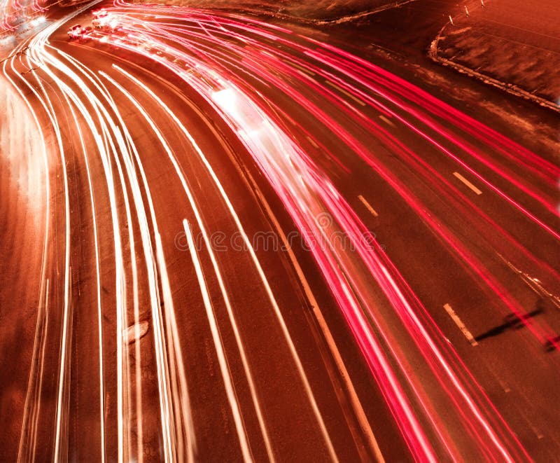 Beautiful Night City in Motion Stock Image - Image of connection, night ...