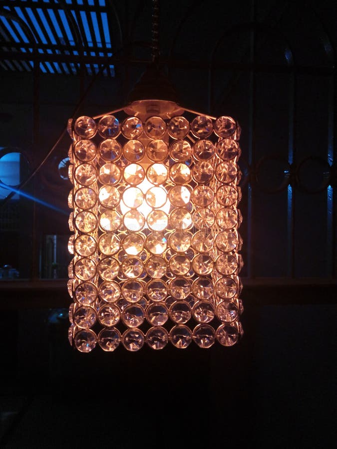Beautiful Night Lamp for Darkness with Diamond Work Stock Image - Image ...