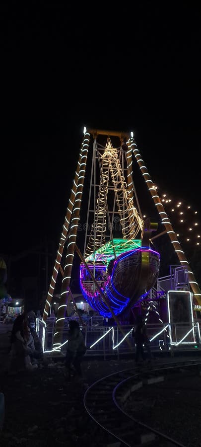 Beautiful Night Market Rides Stock Image - Image of exciting, sragen ...