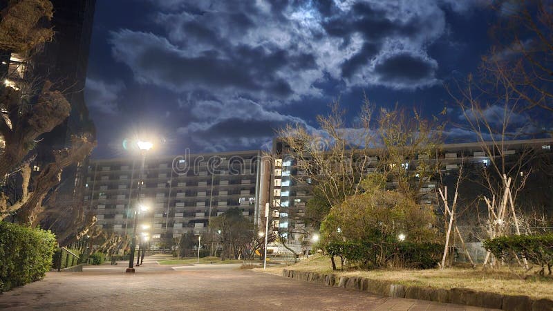 Beautiful Night Sky Above the Building Stock Image - Image of night ...