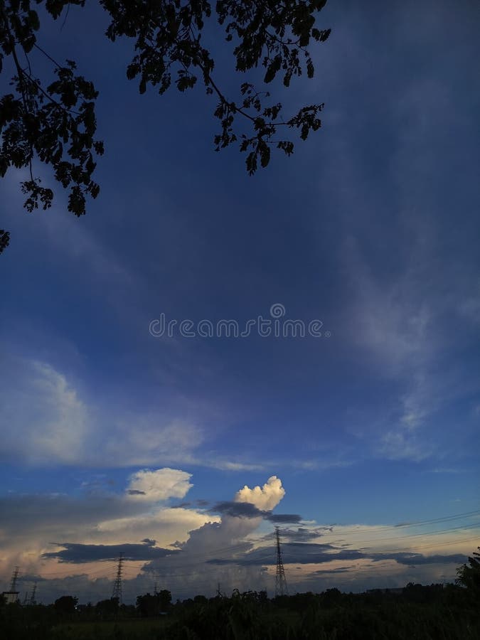 Beautiful Night Sky and Blend of Abstract Clouds. Stock Photo - Image ...