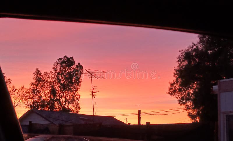 Beautiful Night Sky Sunset Purple Ray& X27;s Stock Image - Image of ...