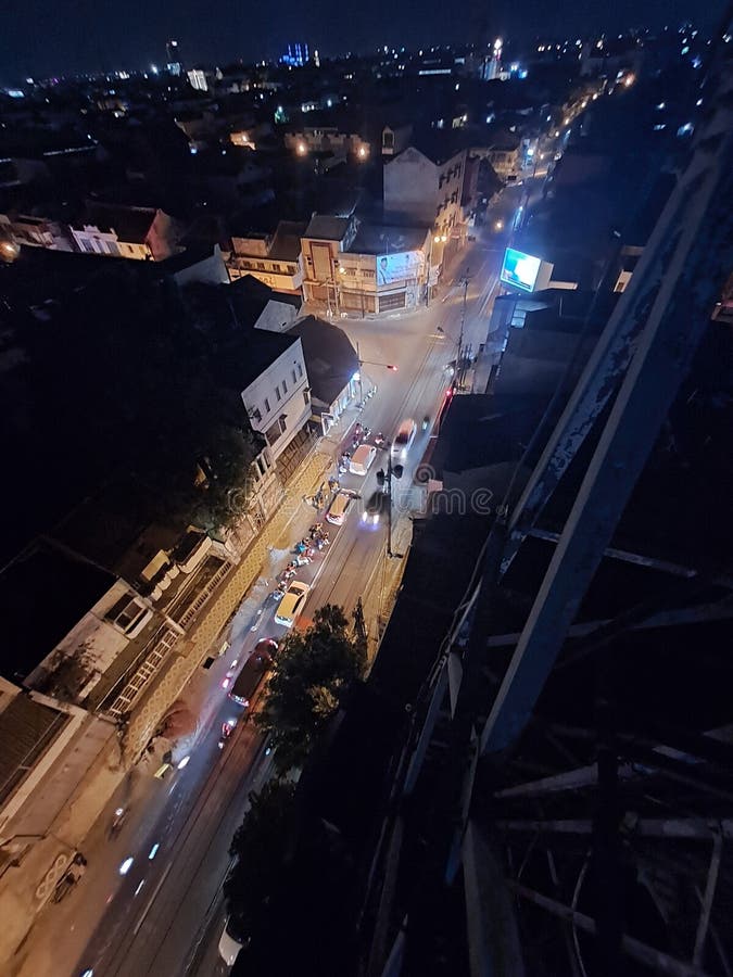 Beautiful Night View of the City of Solo Stock Image - Image of night ...