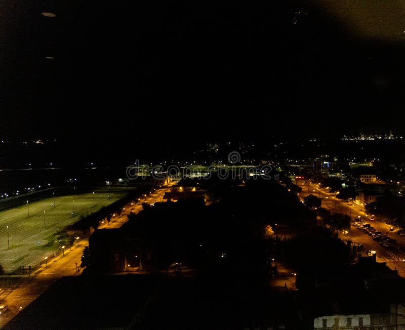 Beautiful Night View of an Illuminated Cityscape Stock Image - Image of ...