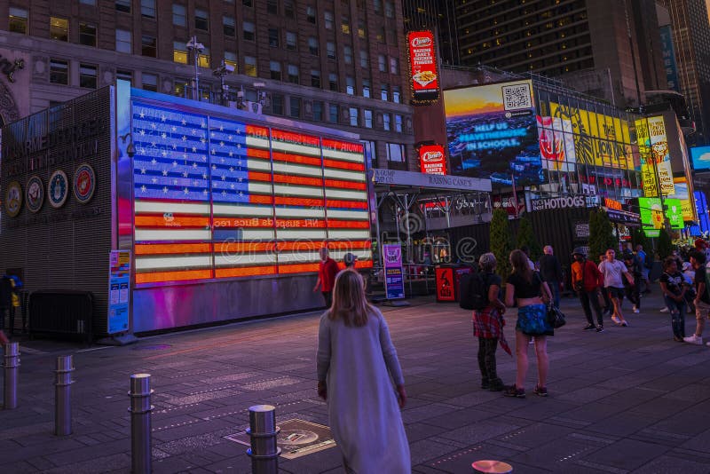 Beautiful Night View of Times Square in Manhattan at Military ... Beautiful Night View of Times Square in Manhattan at Military ...