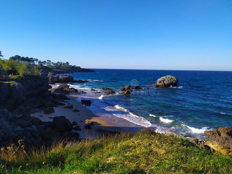 Noja Beach in Cantabria, Spain. Coasts and Coastal Towns in Northern ...