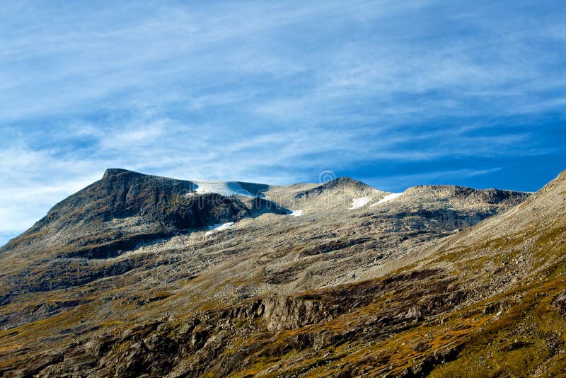 Beautiful Norwegian Mountains Covered by Ice Stock Image - Image of ...
