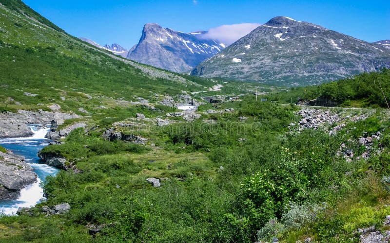 Beautiful Norwegian Nature, Mountains Stock Image - Image of landscape ...