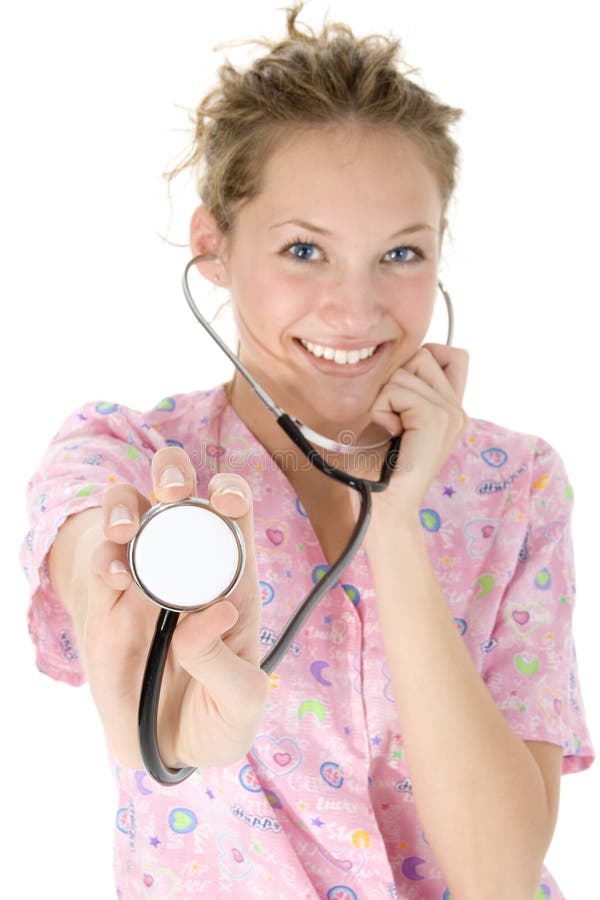 Nurse on duty stock photo. Image of attention, hair, care - 121132