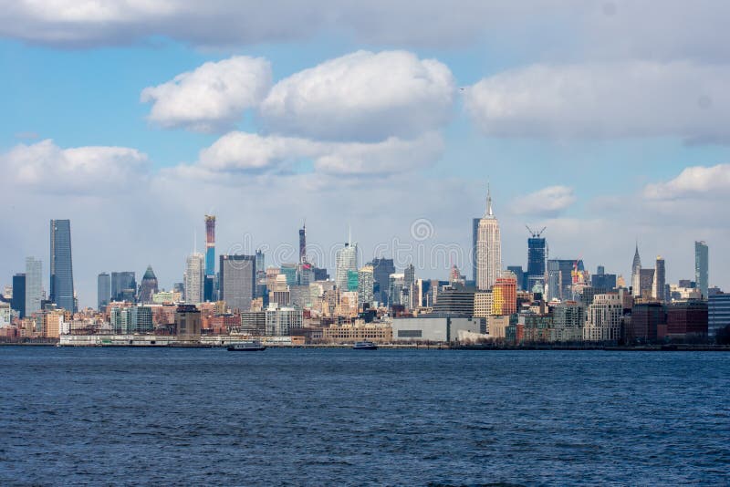 Beautiful NY Buildings with Harbour View Editorial Photography - Image ...