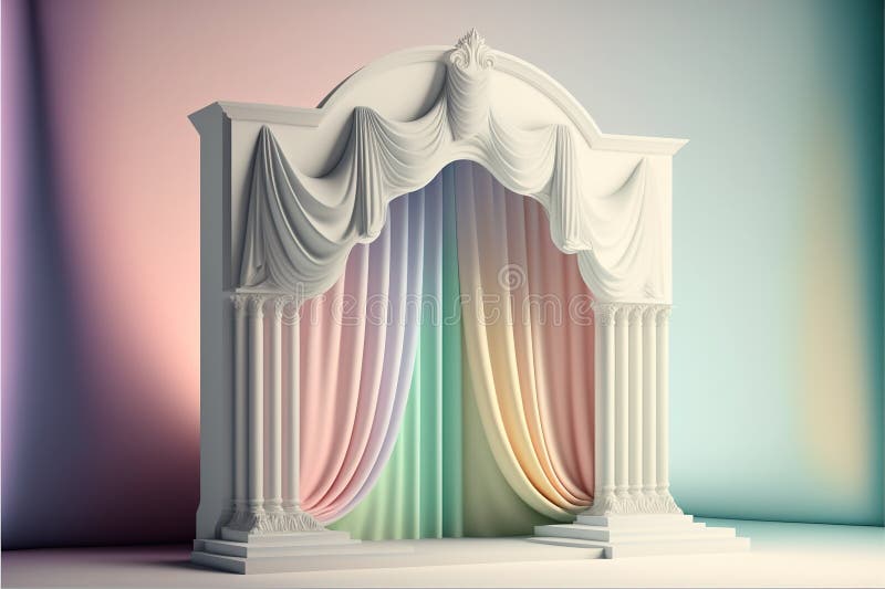 Beautiful Object Modern Abstract Stage Background with Colorful Pastel ...