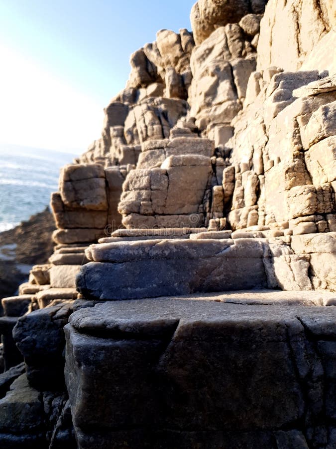 Beautiful Ocean Rock Formations Stock Photo - Image of wood, ocean ...