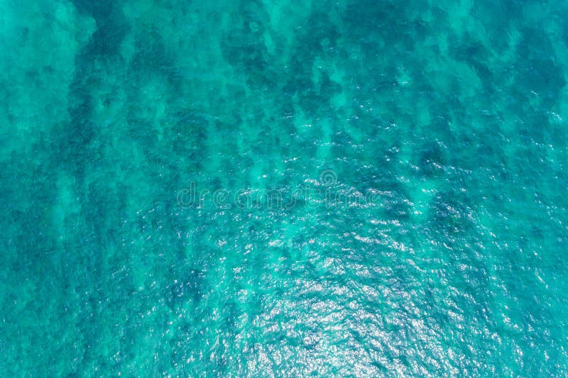 Beautiful Ocean Sea Surface from Drone Aerial View Top Down Stock Image ...