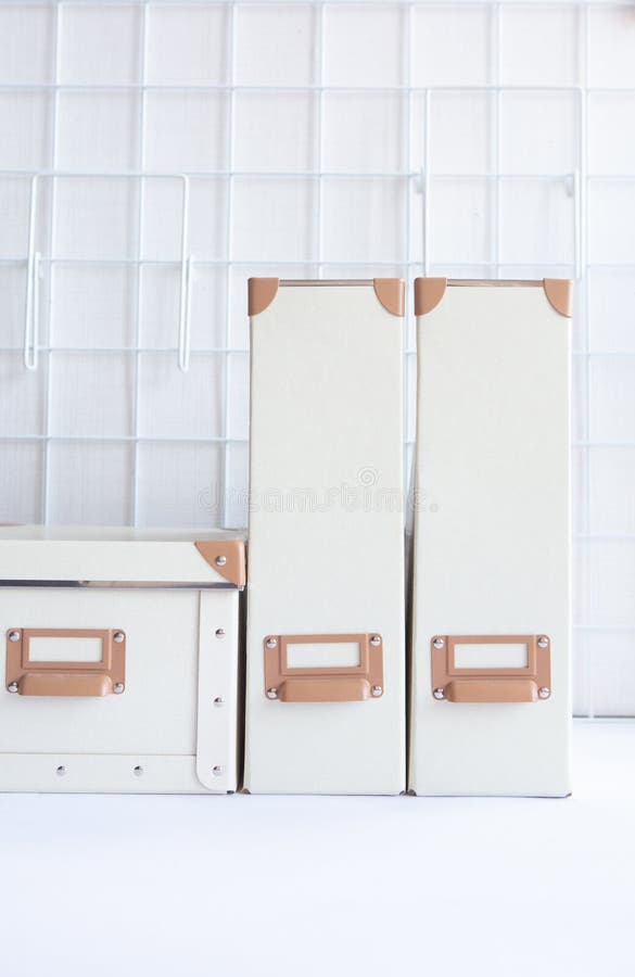 Beautiful Office Folders Beige Style Desk Documents Stock Image - Image ...