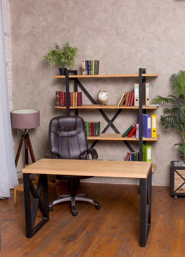 Beautiful Office Interior, Office Workplace, Work Desk Stock Photo ...