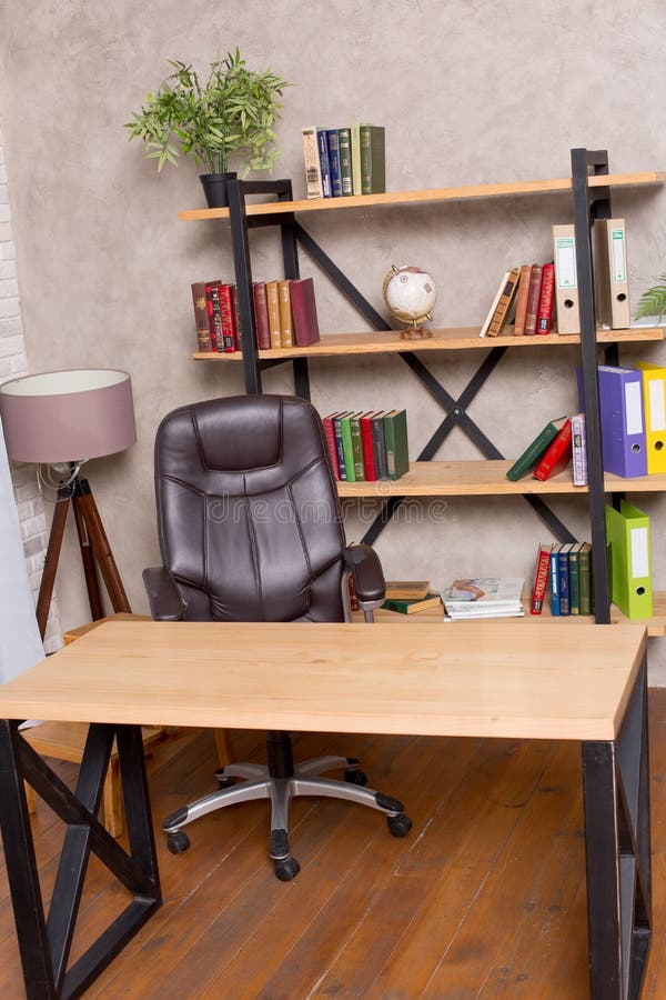 Beautiful Office Interior, Office Workplace, Work Desk Stock Photo ...