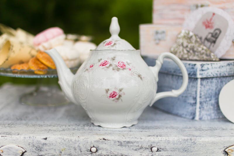 Beautiful Old Antique Tea Service Stock Photo - Image of secession ...