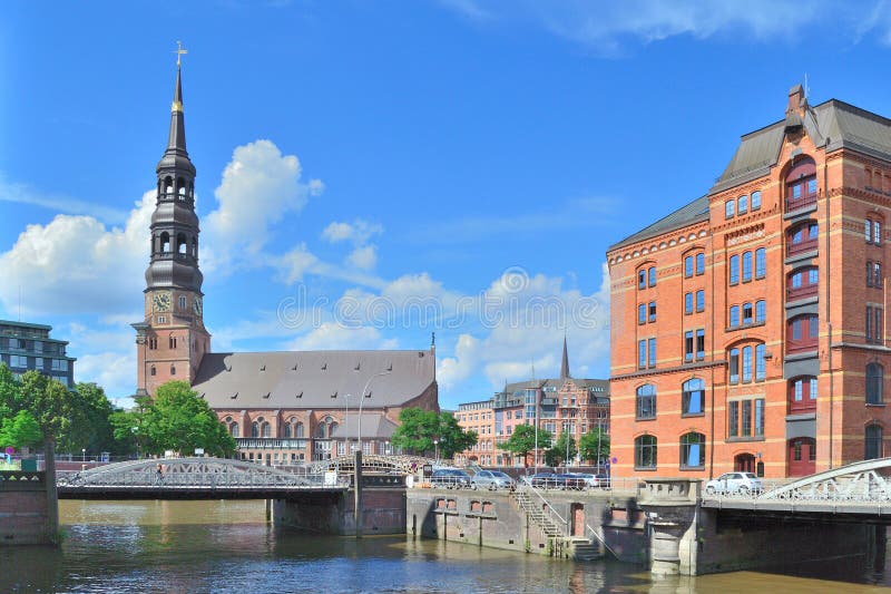 Beautiful Old Architecture of Hamburg Stock Image - Image of landmark ...
