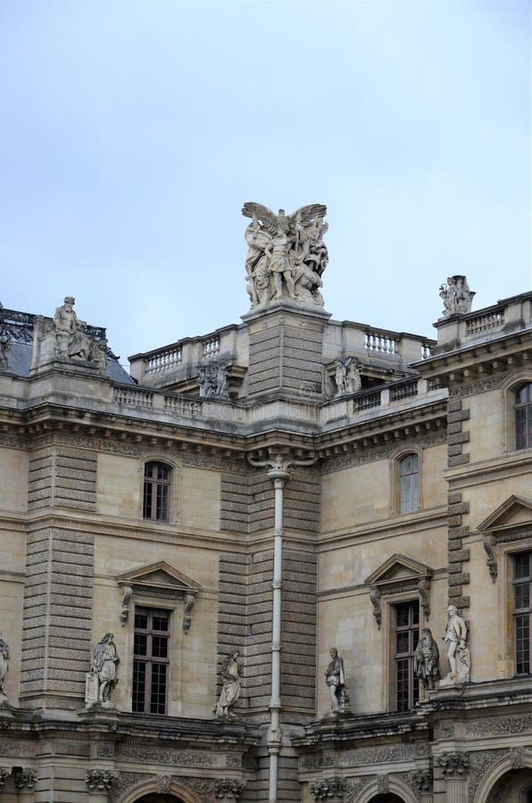The Beautiful and Old Architecture in Paris, France. Stock Photo ...