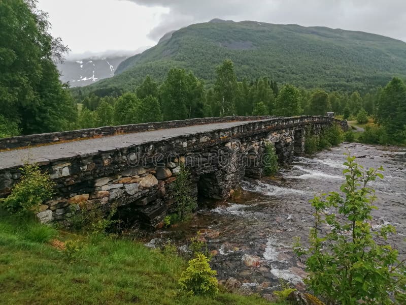 Beautiful Old Bridge in Norway Stock Photo - Image of highland, ruins ...