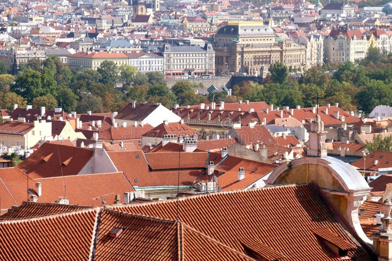 Beautiful Old Buildings with Red Roofs in City Stock Photo - Image of ...