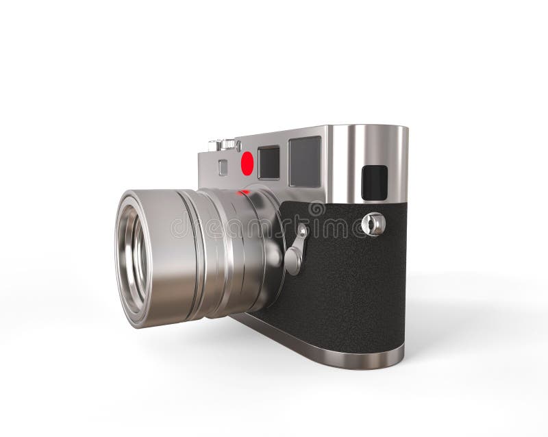 Beautiful Old Camera - Side View Stock Illustration - Illustration of ...