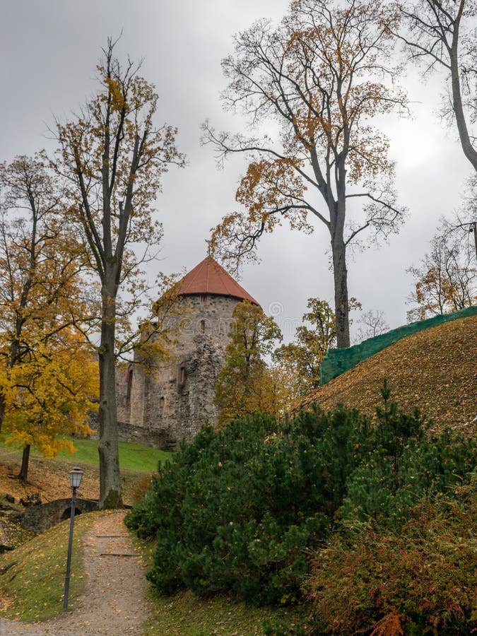 Old Castle Ruins and Colorful Trees in Autumn Stock Photo - Image of ...