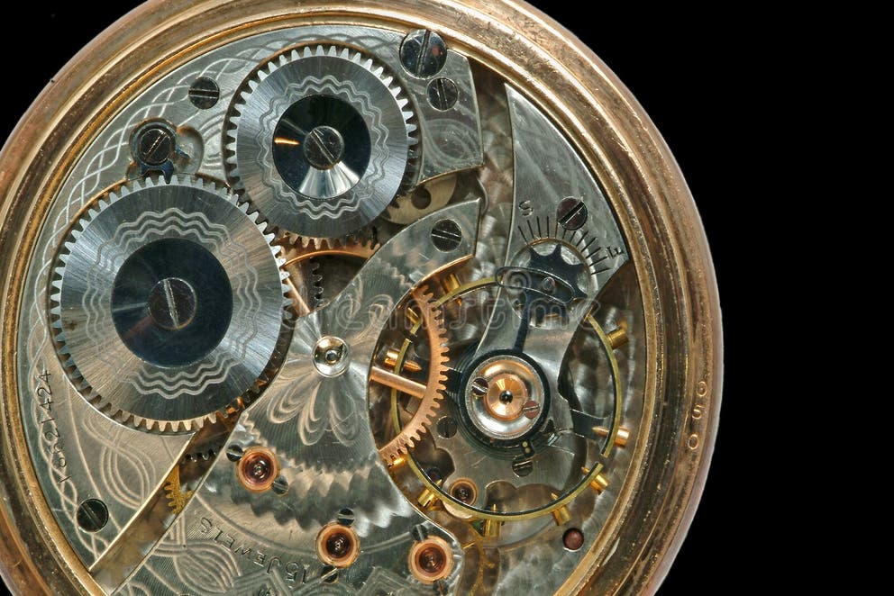Beautiful Old Clock Machine Stock Photo - Image of abstract, circle: 489310