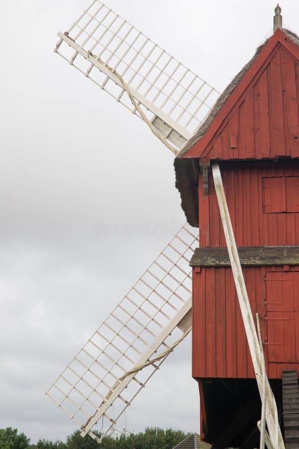 The Beautiful Old Danish Stub Mill in Kappel Stock Image - Image of ...