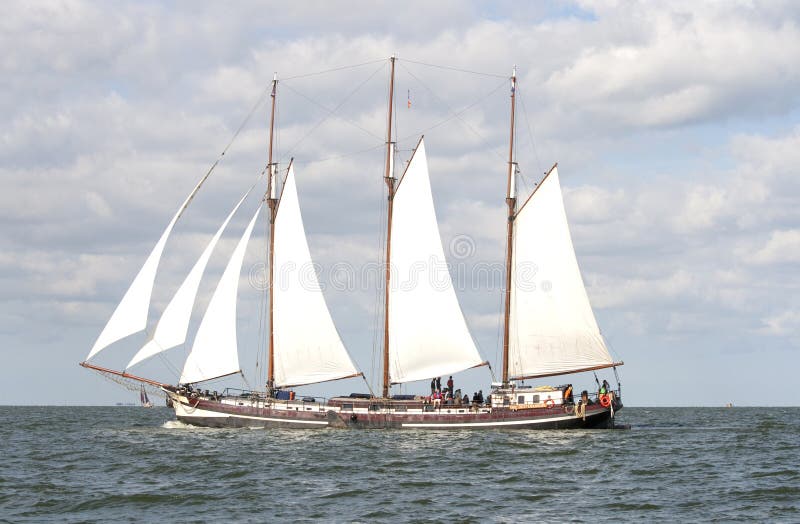 Beautiful Old Dutch Boat with Passengers Editorial Photography - Image ...