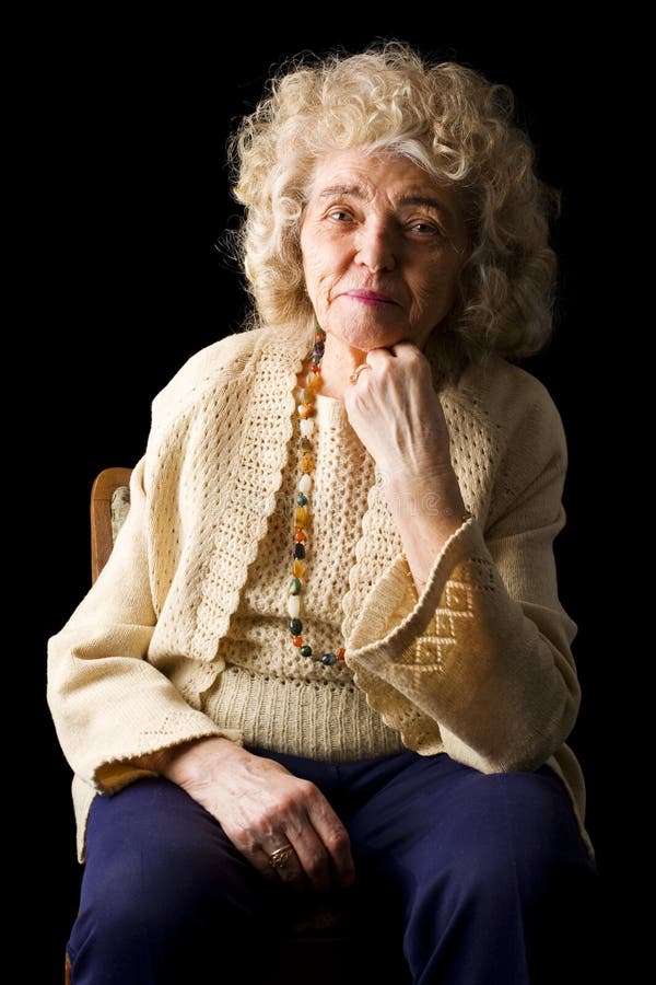 Beautiful old lady stock photo. Image of isolated, caucasian - 8203076