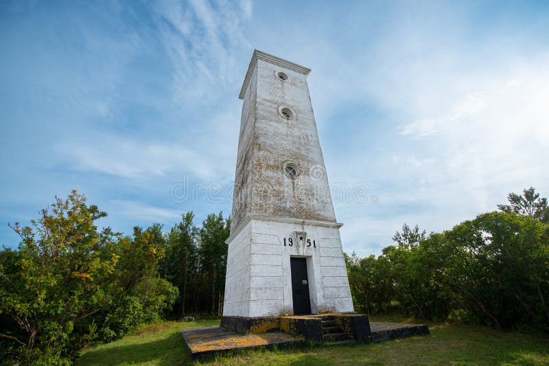 Beautiful Old Lighthouse of Letipea on the Seashore Stock Photo - Image ...
