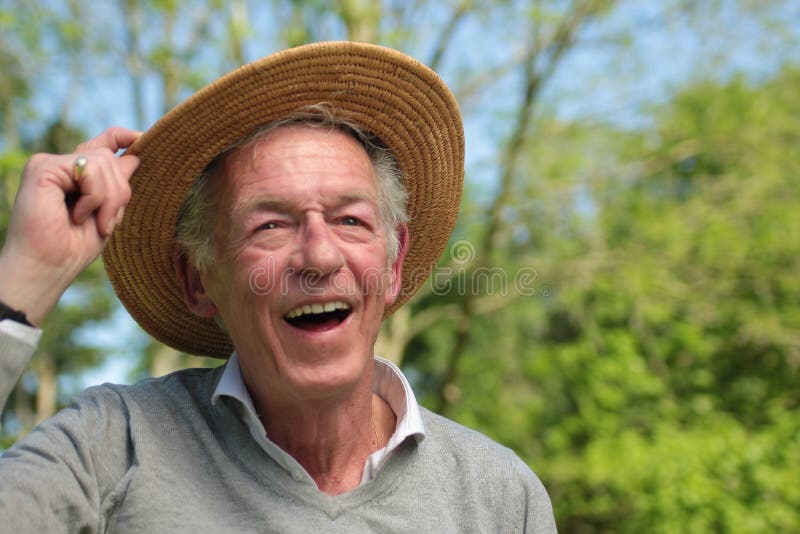 Beautiful old man outside stock photo. Image of happy - 240085414