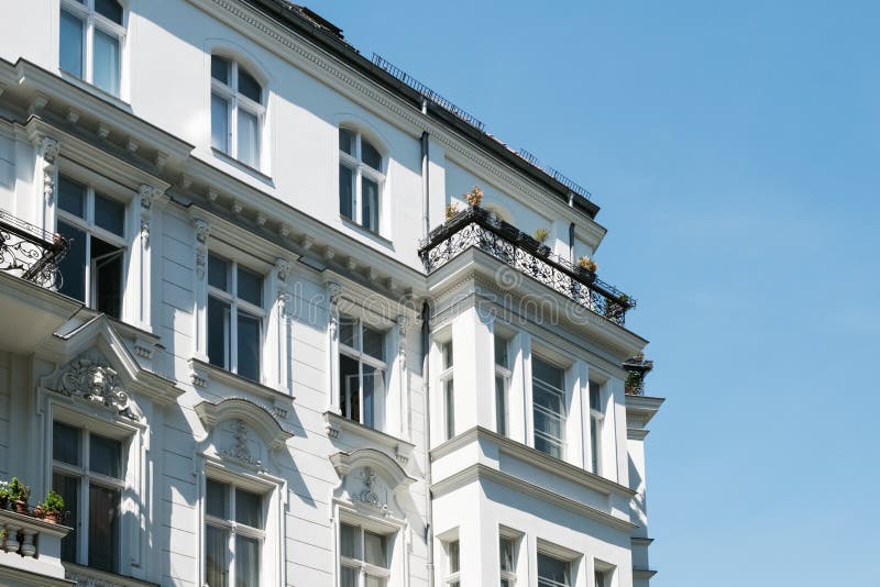 Beautiful Old Residential Building Facade Stock Photo - Image of ...