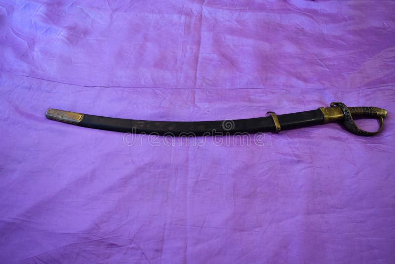 Beautiful Old Saber with Bronze Handle. Ancient Saber with Scabbard ...