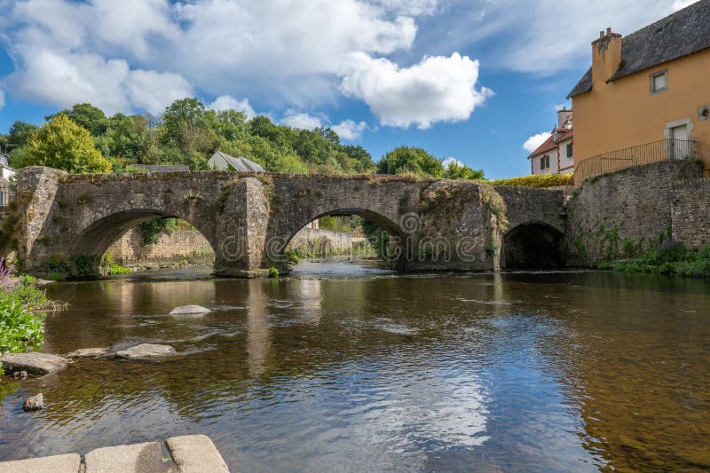 Ancient stone bridge stock image. Image of bretagne - 279880785