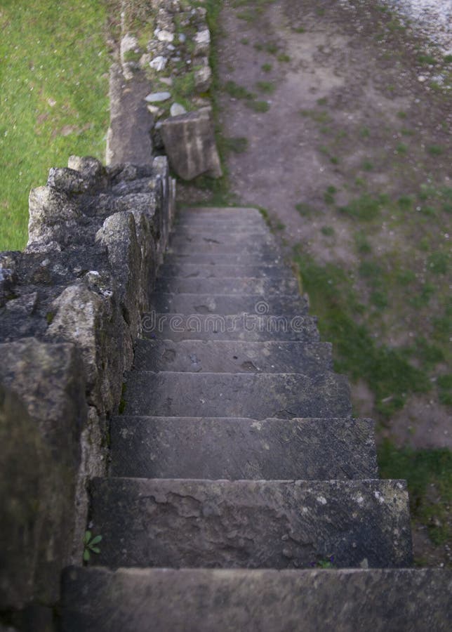 Beautiful Old Stone Stairs Natural Dark Stone Diabase with Stone Steps ...
