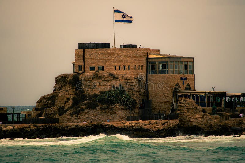 Beautiful "old" Style Image of a Building in Caesarea, Israel Stock ...