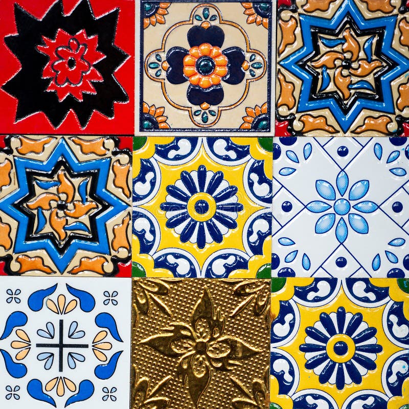 Beautiful Old Wall Ceramic Tiles Patterns Handcraft from Thailand ...