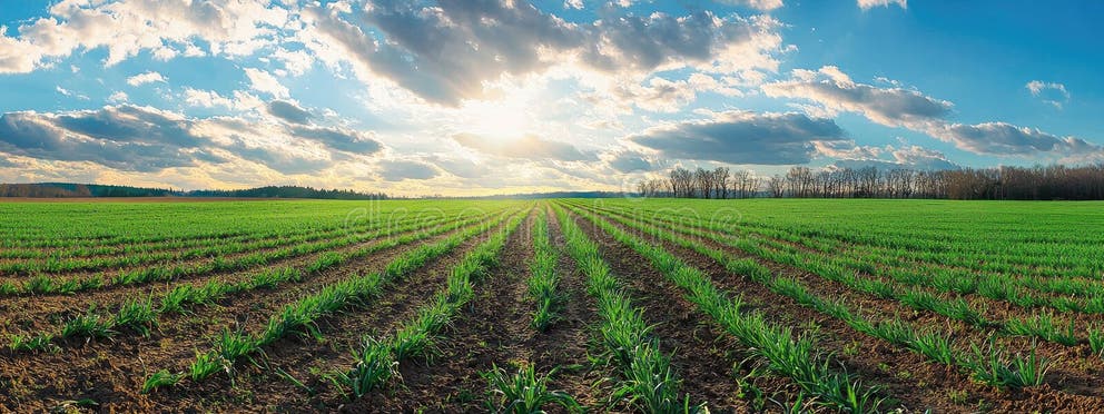 Beautiful Onion Field. Selective Focus Stock Image - Image of plant ...