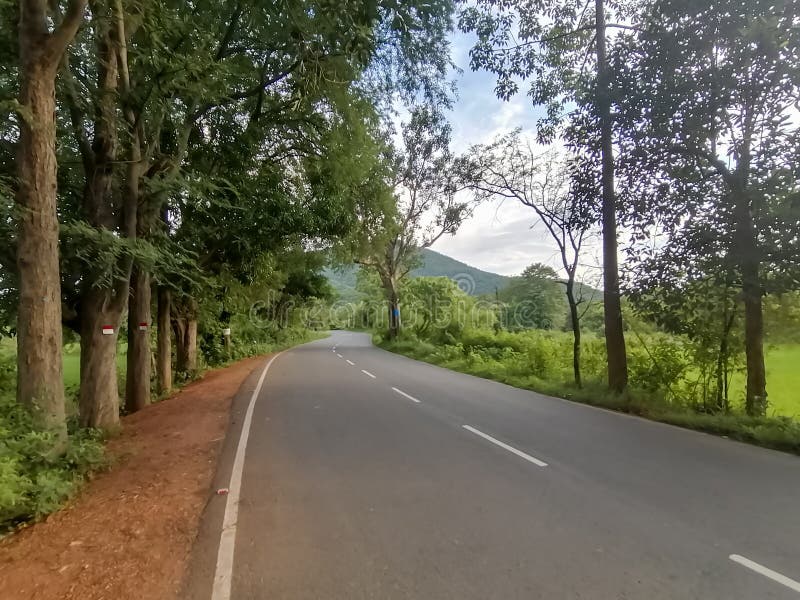 Beautiful Open Road with Awesome Scenic Beauty Stock Photo - Image of ...