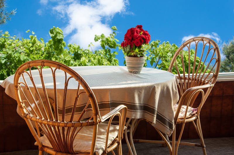 Open terrace stock image. Image of light, dining, terrace - 11768929