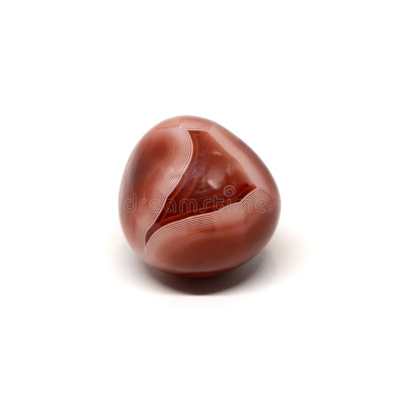 Beautiful Orange Agate Stone on White Background Stock Image - Image of ...